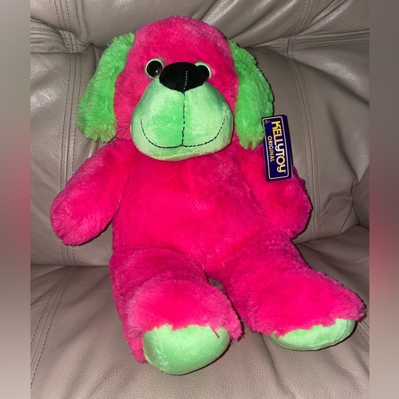 Kellytoy | Toys | Kellytoy Original Plush Dog Green And Pink Neon 2 ...